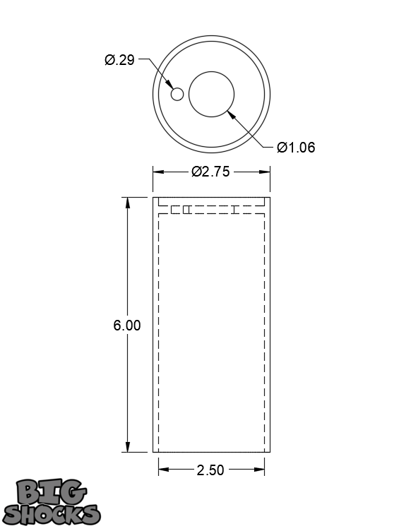 2.50" Bump Stop Mounting Can