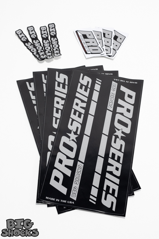 Big Shocks PRO Series Gray Decal Kit