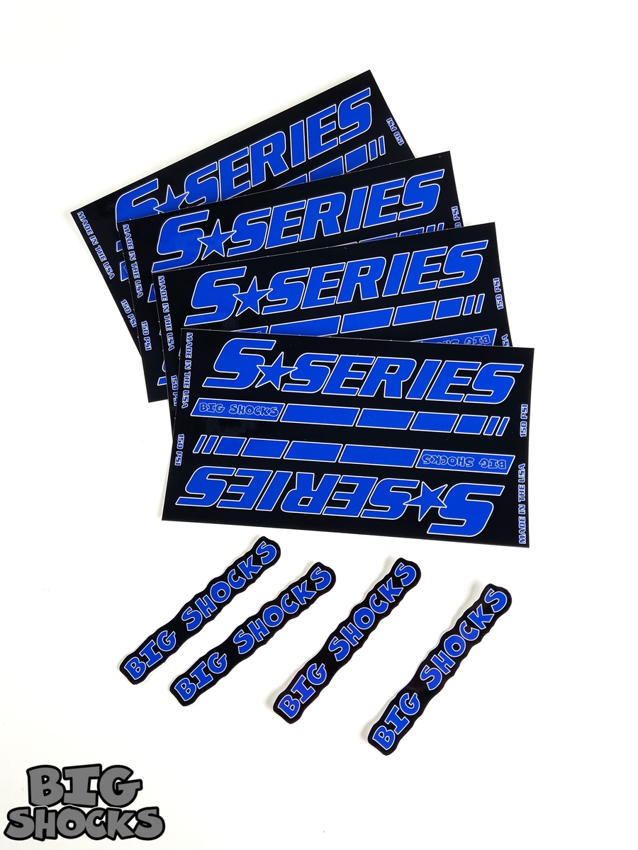 Big Shocks S-Series Blue Decals